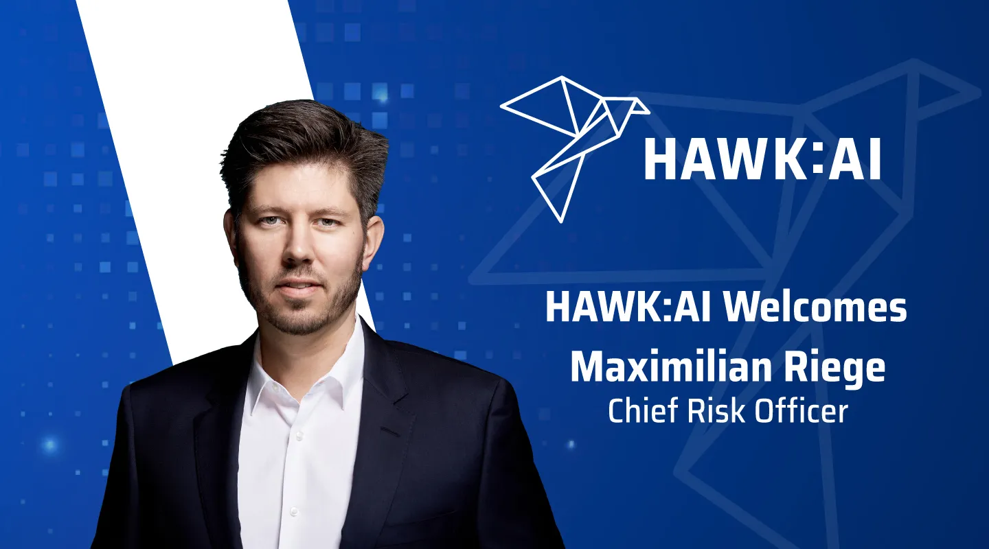 Maximilian Riege joins Hawk AI as Chief Risk Officer